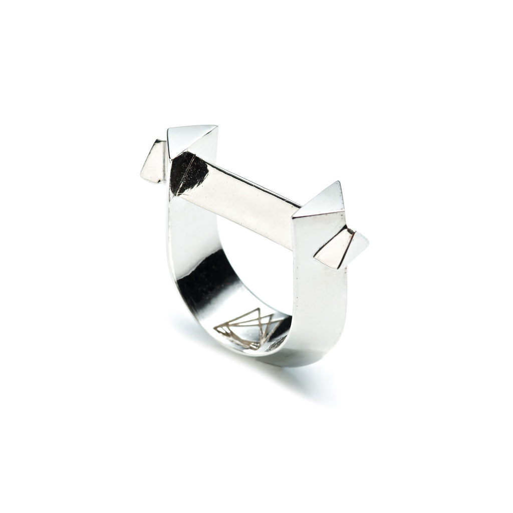 ARC RING - RHODIUM – THIRD CROWN